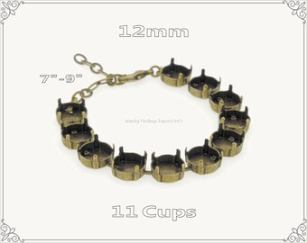 1 Pc. 11 Cups 12mm Empty Cup Chain for Bracelet Divers | Etsy