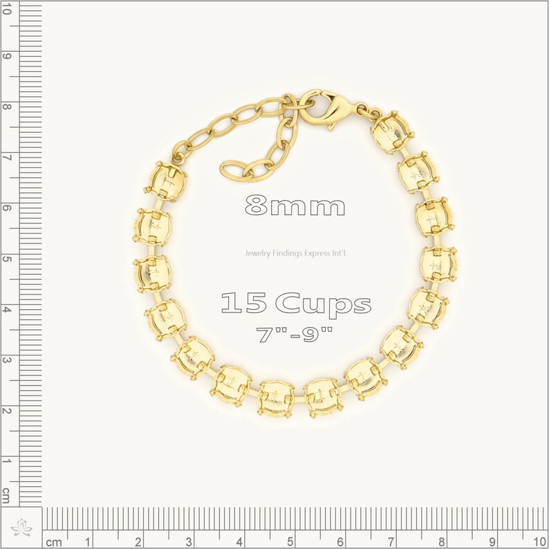 1 Pc. 15 Cups SS39 8mm Empty Cup Chain for Bracelet | Etsy