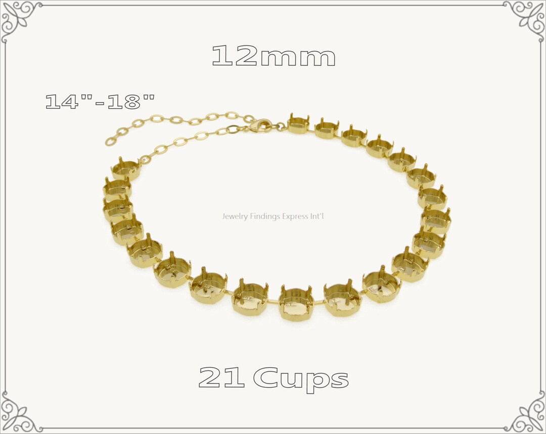 1 Pc. 21 Cups 12mm Empty Cup Chain for Necklace Divers - Etsy