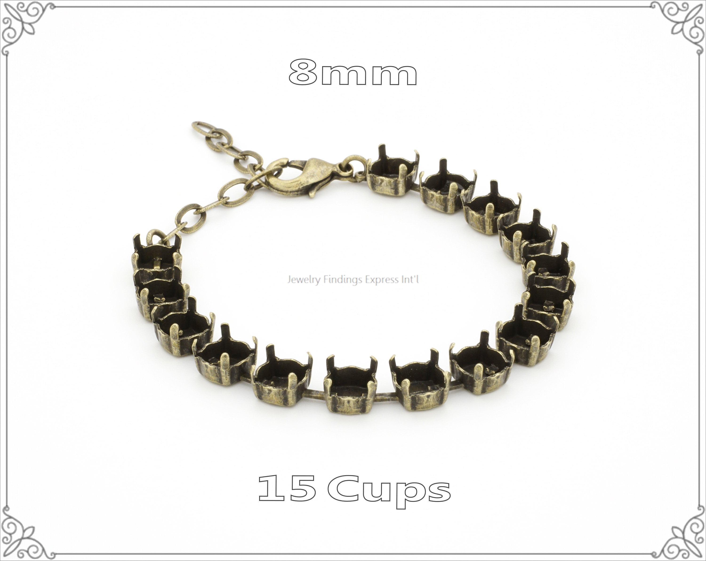 1 Pc. 15 Cups SS39 8mm Empty Cup Chain for Bracelet - Etsy