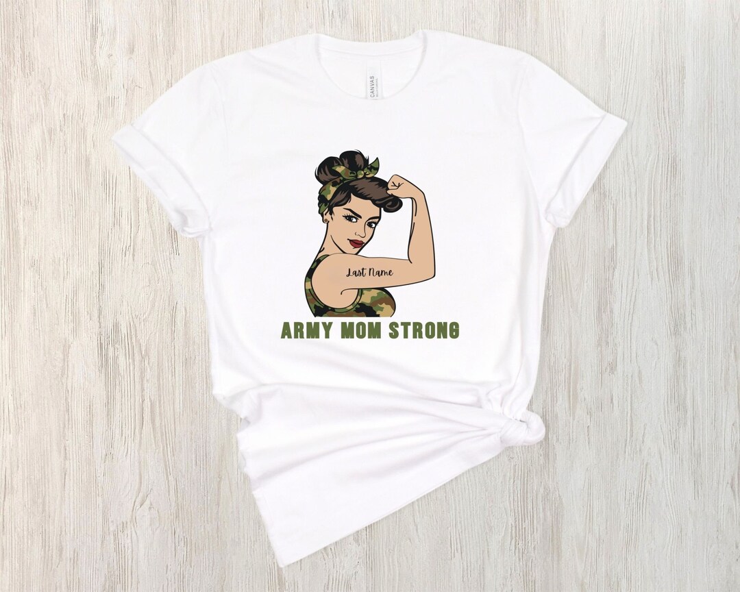 Custom Personalized Military Mom Shirt, Army Mom Strong Shirt, Soldier ...