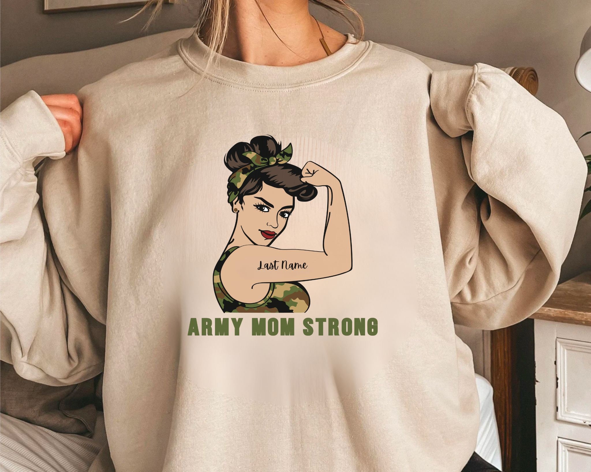 Custom Personalized Military Mom Shirt, Army Mom Strong Shirt, Soldier ...