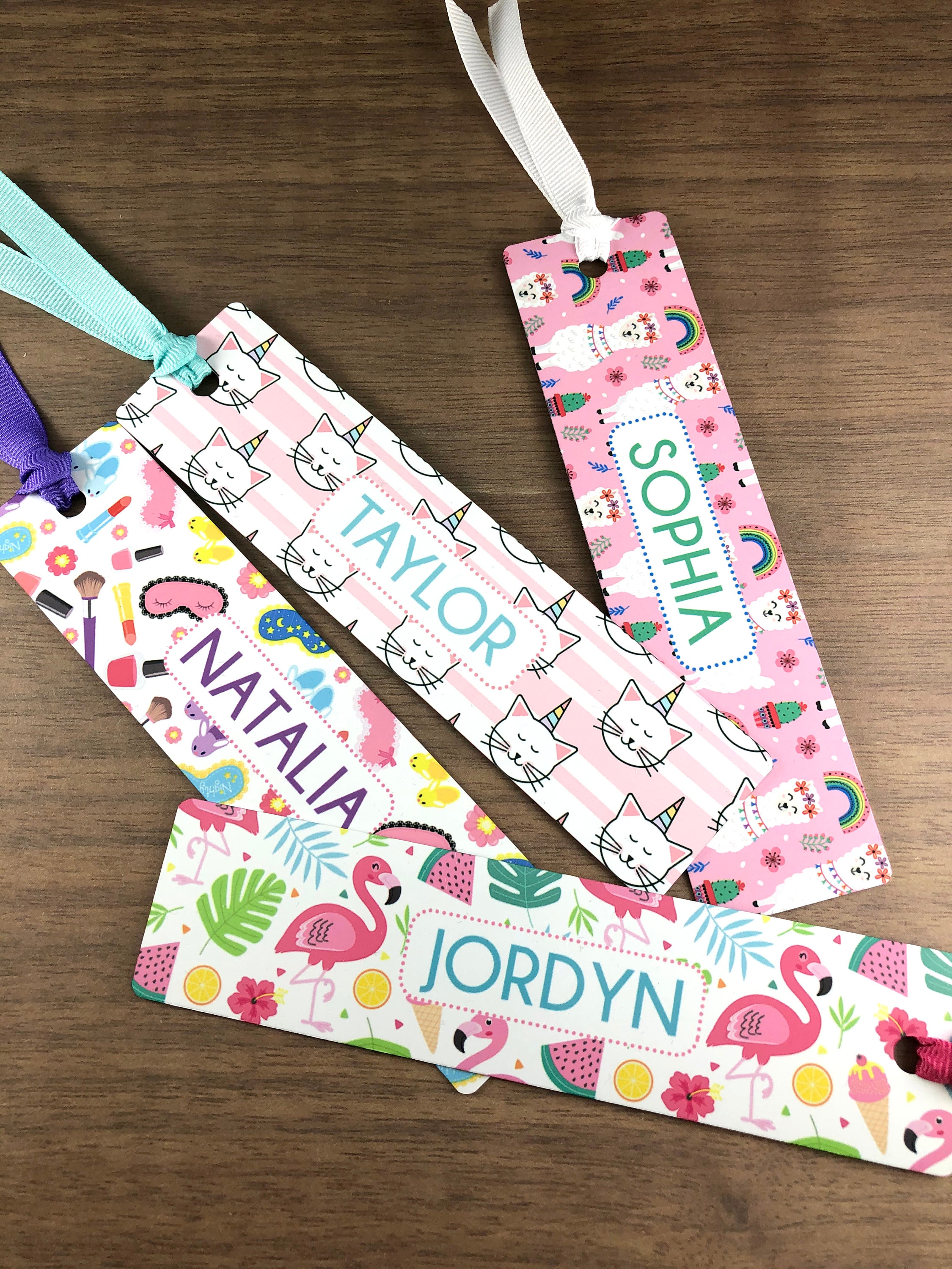 Bookmark for kids bookmarks flamingo gift personalized | Etsy