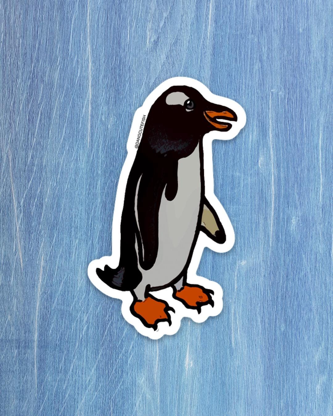 Gentoo Penguin Sticker - Dang Cute Birds, Bird Sticker, Bird ...