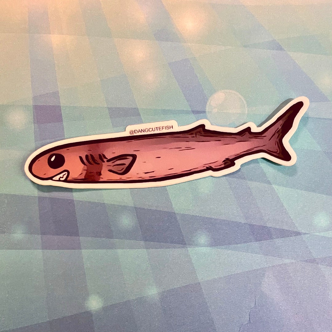 Cookie Cutter Shark Sticker - Elasmobranch, Shark Gift, Dang Cute Fish ...