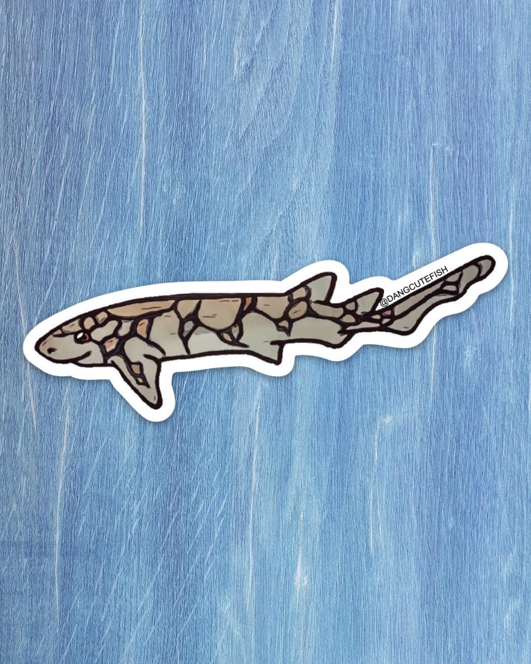 Chain Catshark Sticker - Chain Dogfish, Elasmobranch, Shark Gift, Dang ...