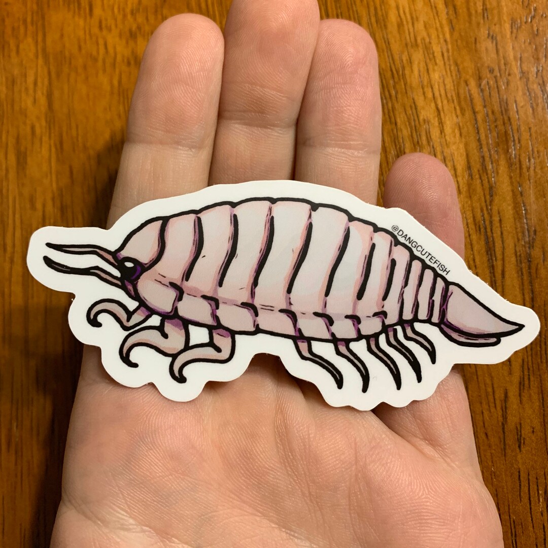 Matte Coated Vinyl Sticker - Deep Sea Isopod! Great for Marine ...