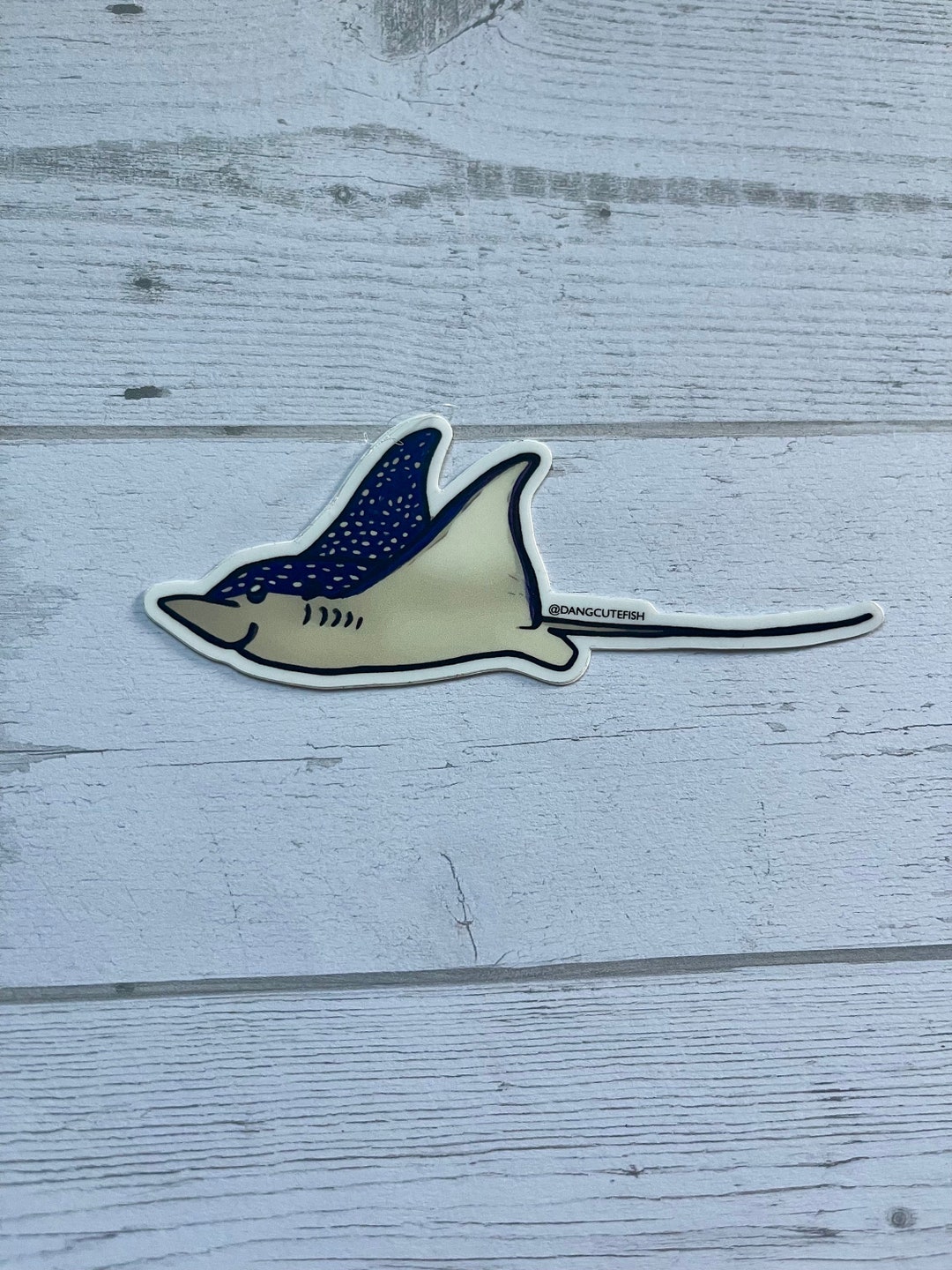 Matte Vinyl Sticker - Spotted Eagle Ray Sticker, Ray Gift, Elasmobranch ...