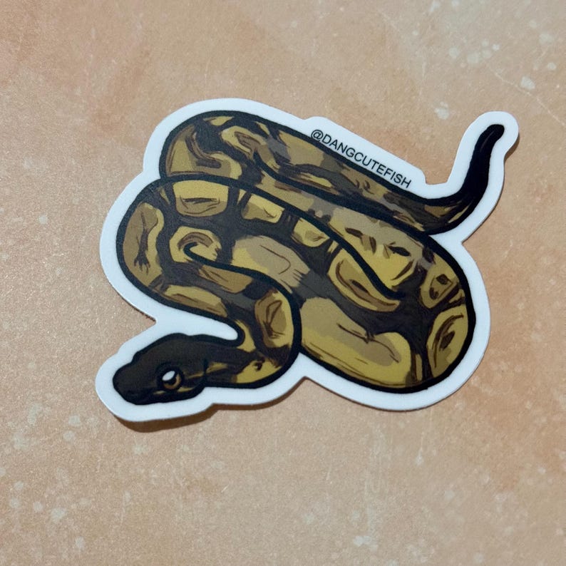 Ball Python Sticker - Gift, Aquarist, Herpetologist, Snake, Reptile ...