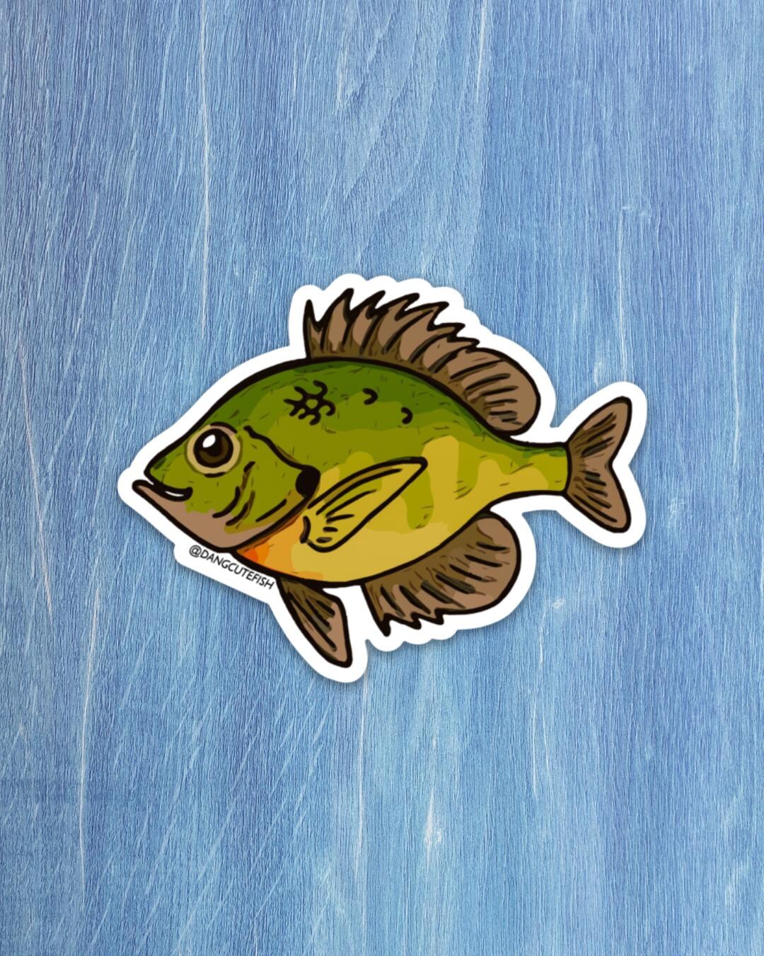 Matte Coated Vinyl Stickers (1) - Bluegill Sticker, Sportsman Sticker ...