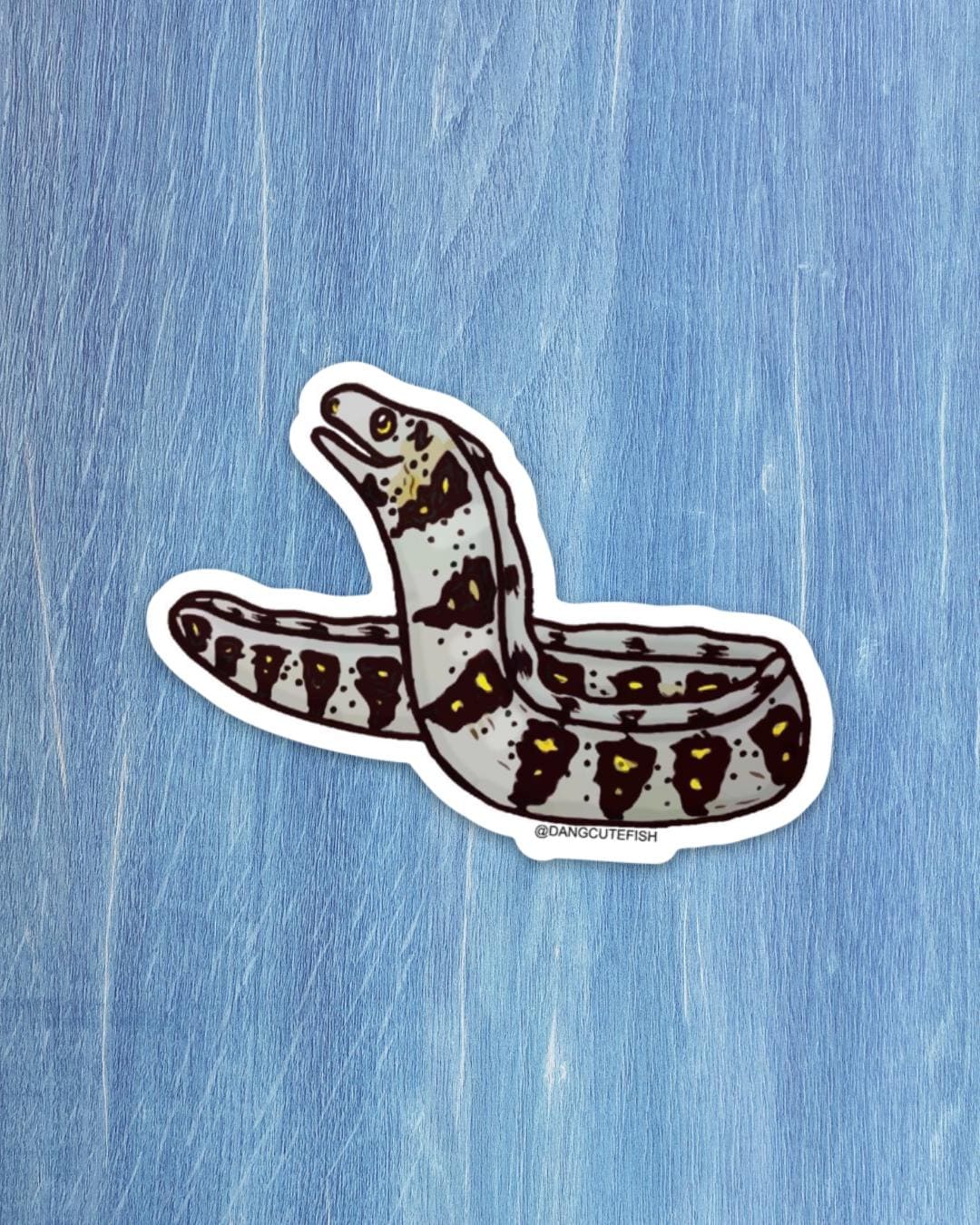 Snowflake Moray Eel Sticker - Great Gift for an Aquarist, Ocean Lover ...