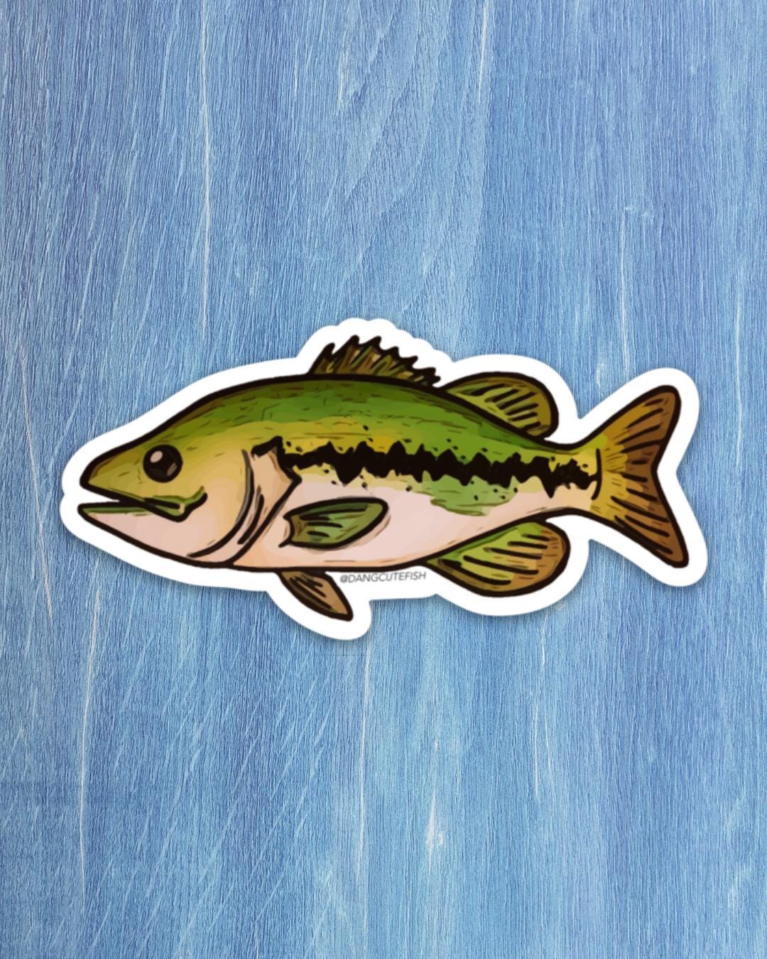 Matte Coated Vinyl Sticker - Largemouth Bass - Etsy