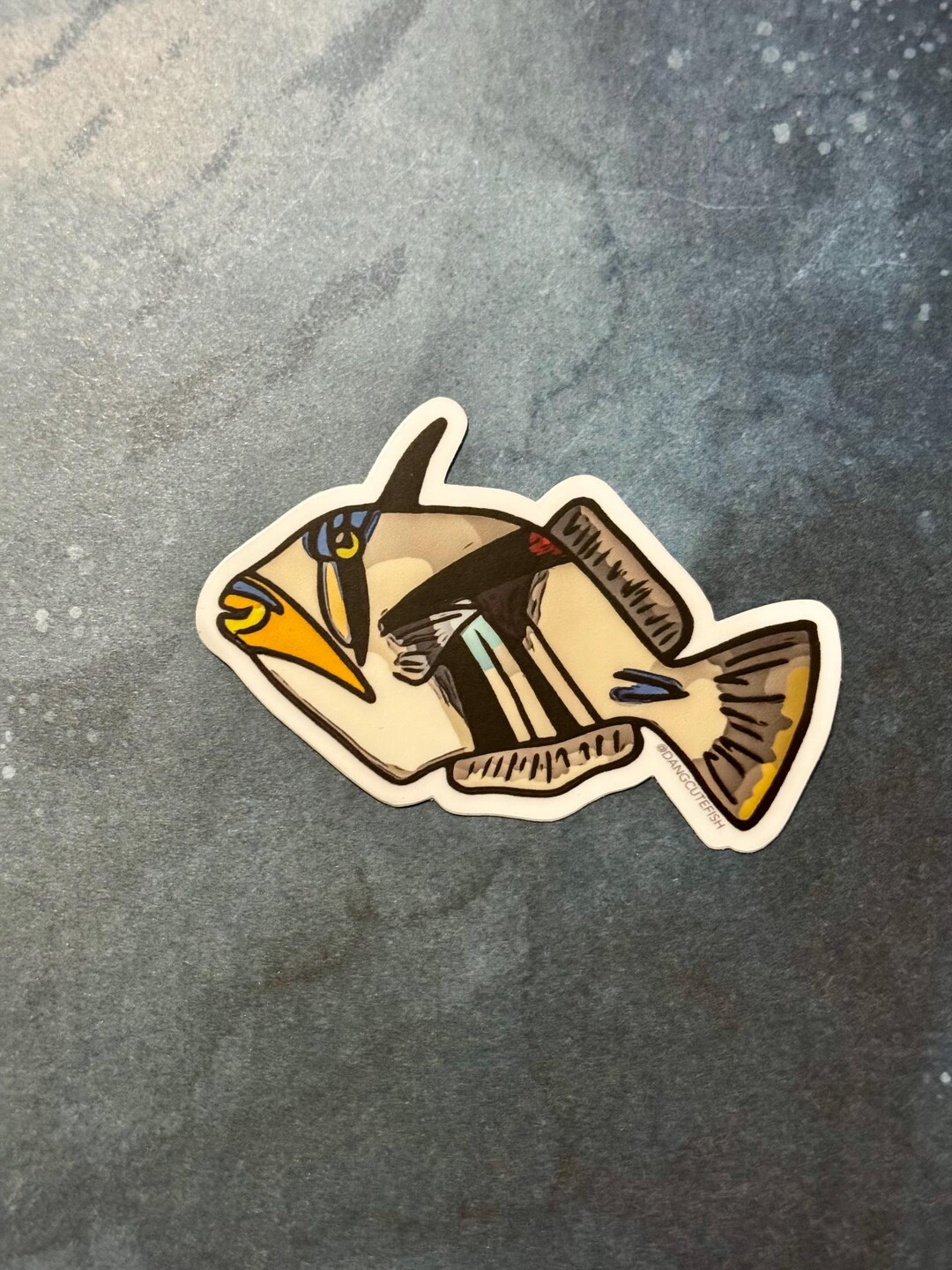 Picasso Triggerfish Sticker, Fish Sticker, Gift, Aquarist, Aquarium ...
