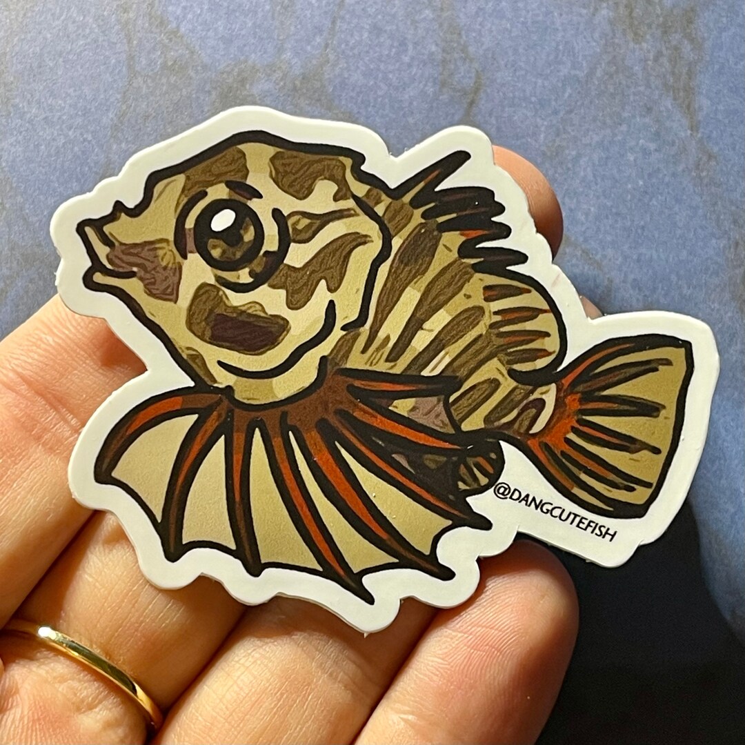 Matte Coated Vinyl Stickers (1) - Grunt Sculpin Sticker, Grunt Sculpin ...