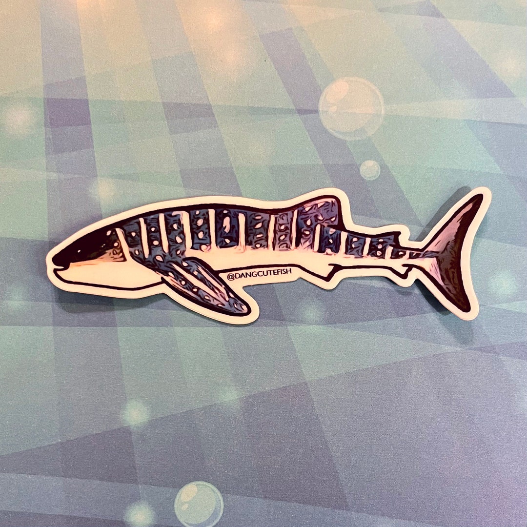 Whale Shark Sticker - Elasmobranch, Shark Gift, Dang Cute Fish - Etsy