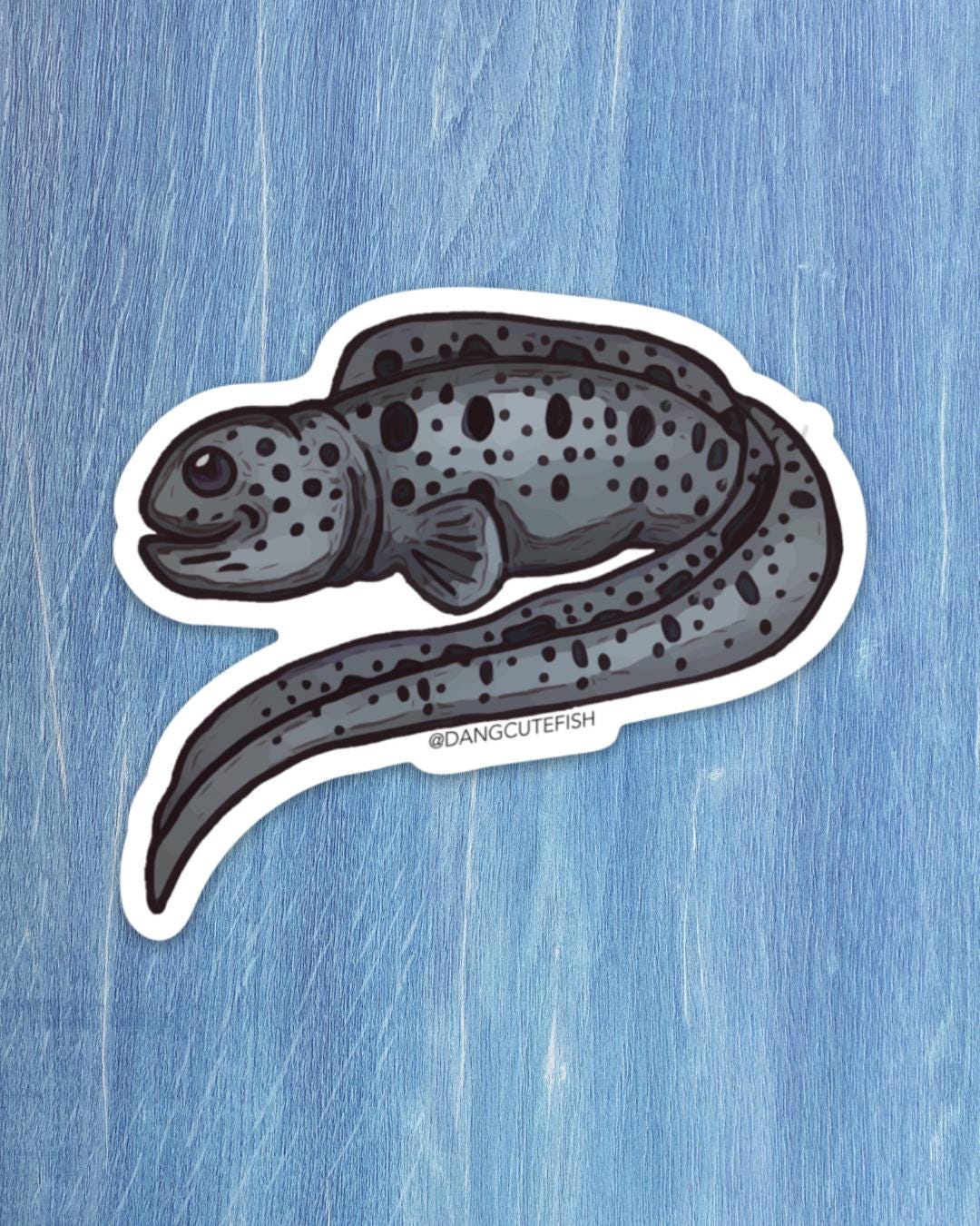 Wolf Eel Sticker - Great Gift for an Aquarist, Ocean Lover, or Any Fan ...
