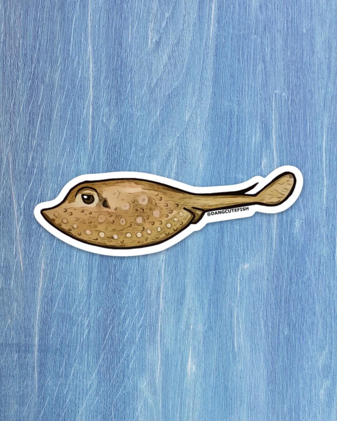 Yellow Ray Sticker, Stingray Sticker, Great for the Elasmobranch ...