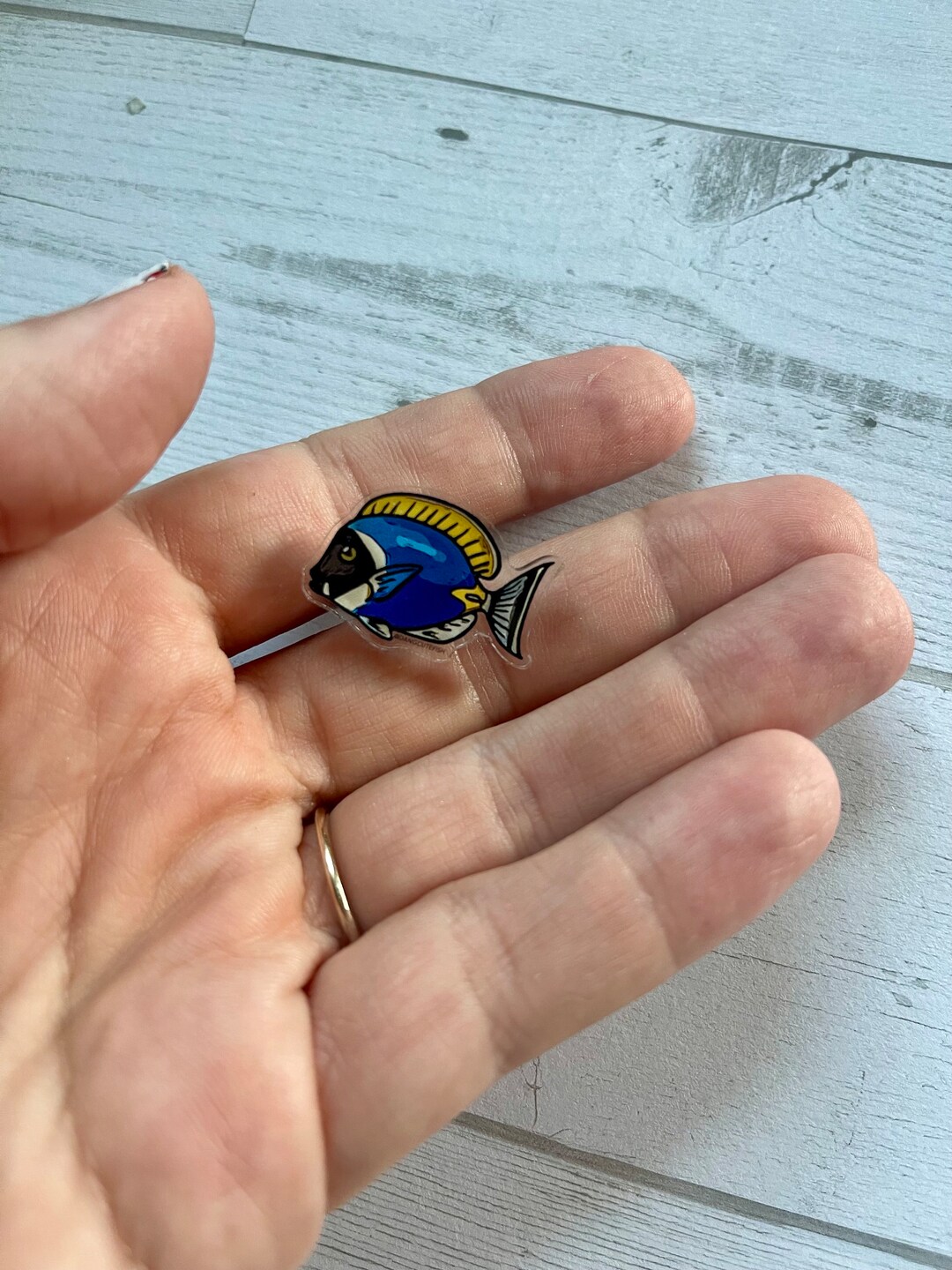 Powder Blue Tang Pin - Reef Pin, Aquarist Gift, Tang Gift, Aquarist Pin ...