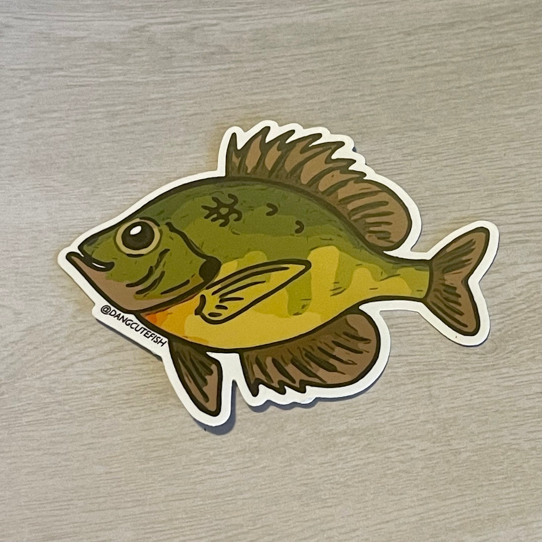 Matte Coated Vinyl Stickers (1) - Bluegill Sticker, Sportsman Sticker ...