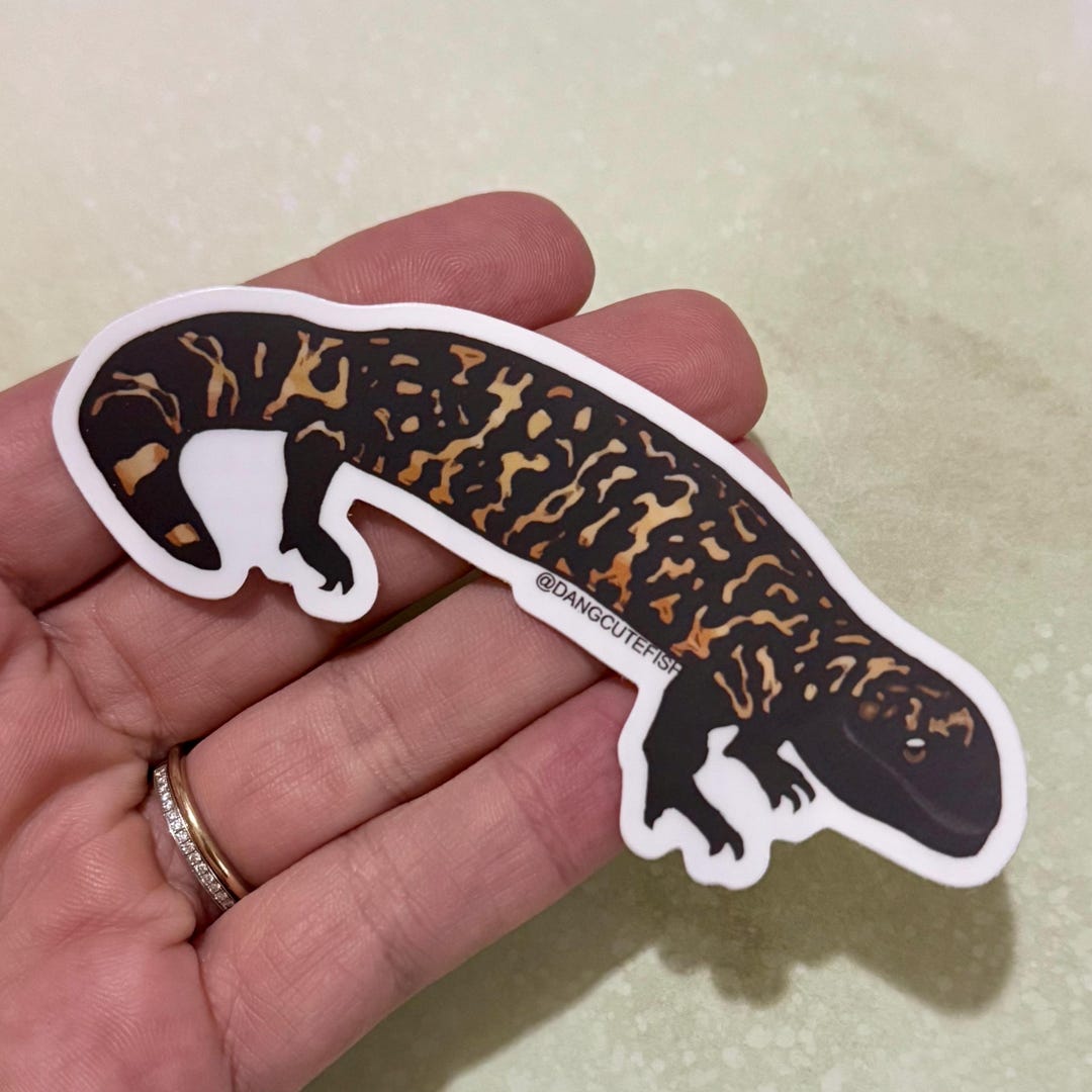 Gila Monster Sticker, Gift, Aquarist, Herpetologist, Turtle, Reptile ...