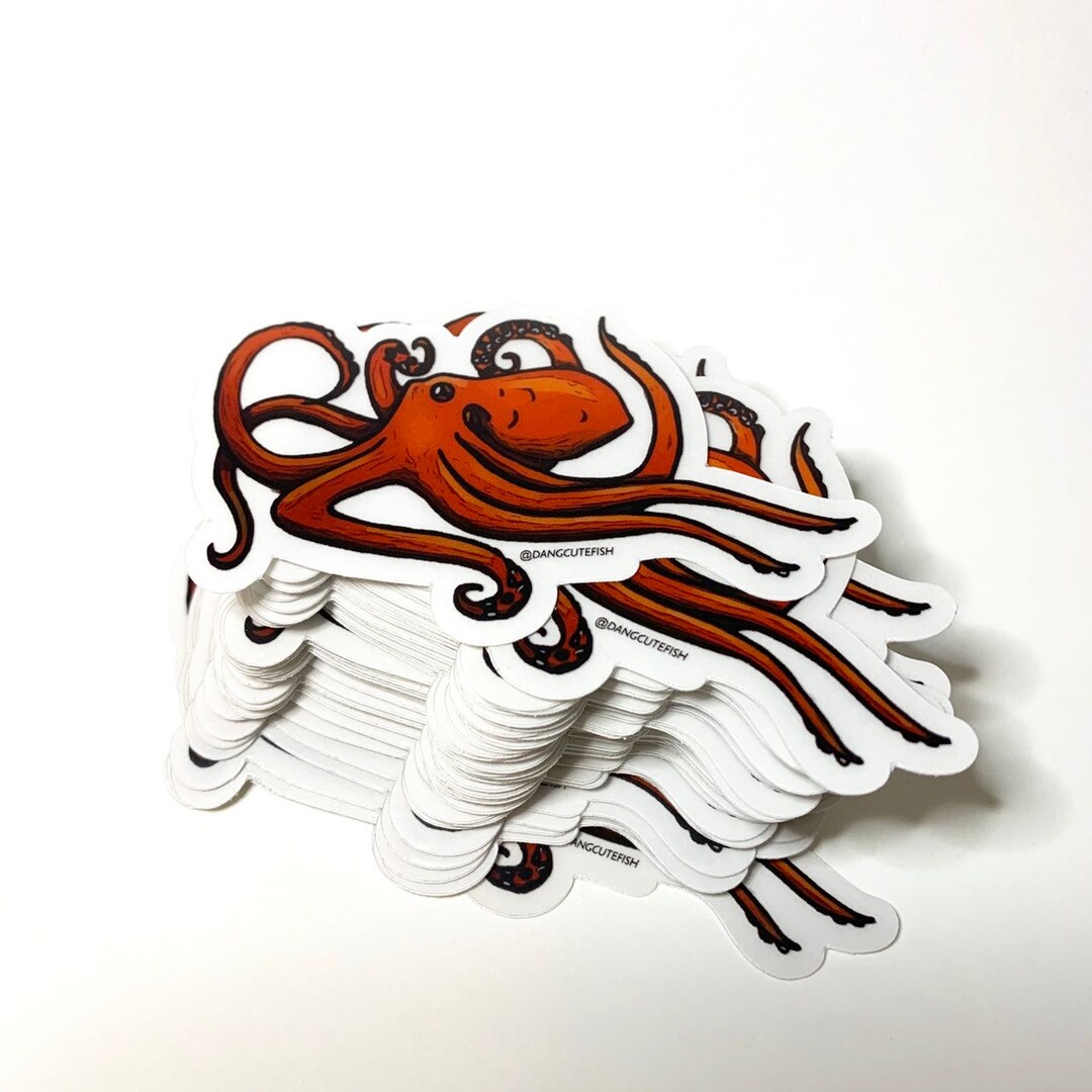 Vinyl Sticker Giant Pacific Octopus, GPO Sticker, Octopus Sticker - Etsy UK