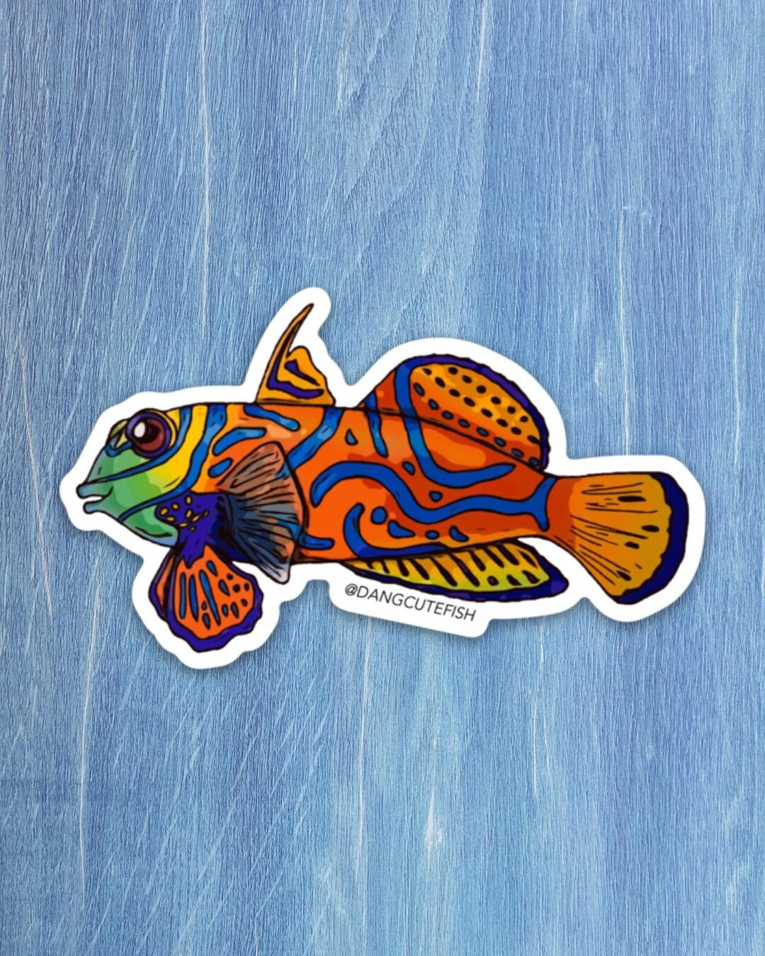 Mandarin Dragonet Sticker - Great Gift for an Aquarist, Ocean Lover, or ...