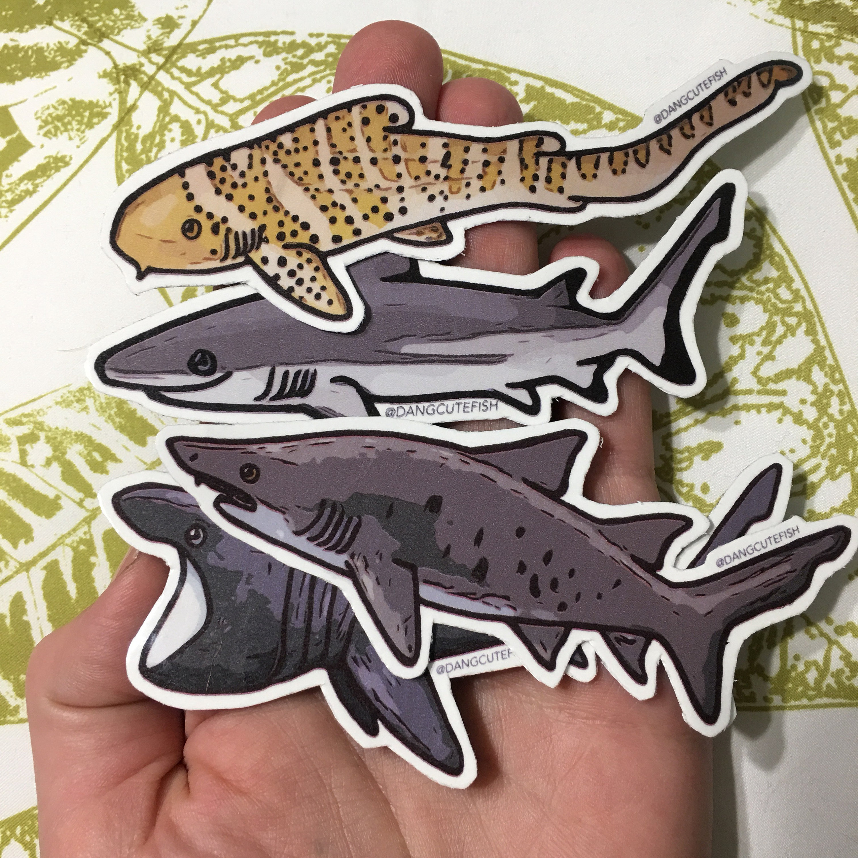 Magnet Set Big Sharks Set 1. Sand Tiger Shark Basking | Etsy