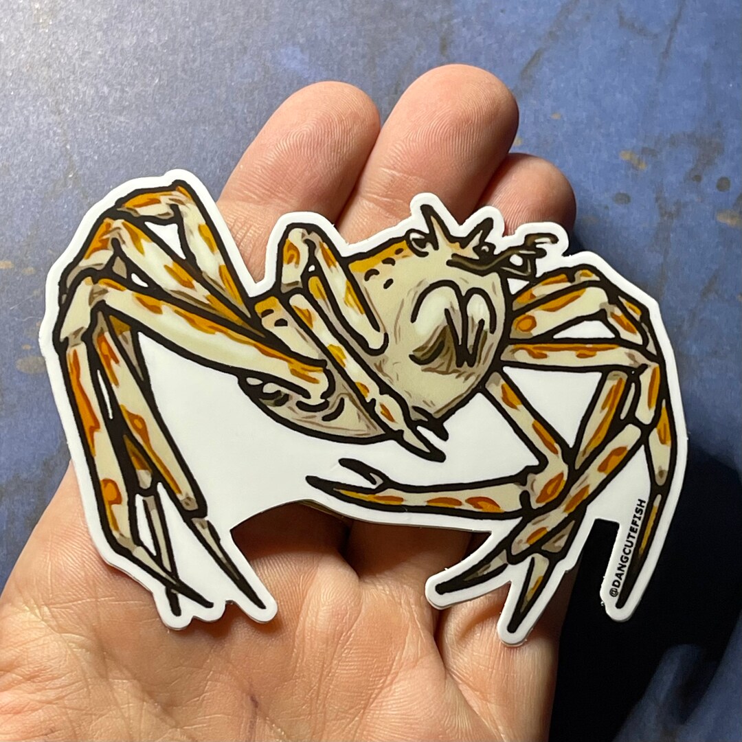 Matte Coated Vinyl Stickers (1) - Japanese Spider Crab Sticker ...