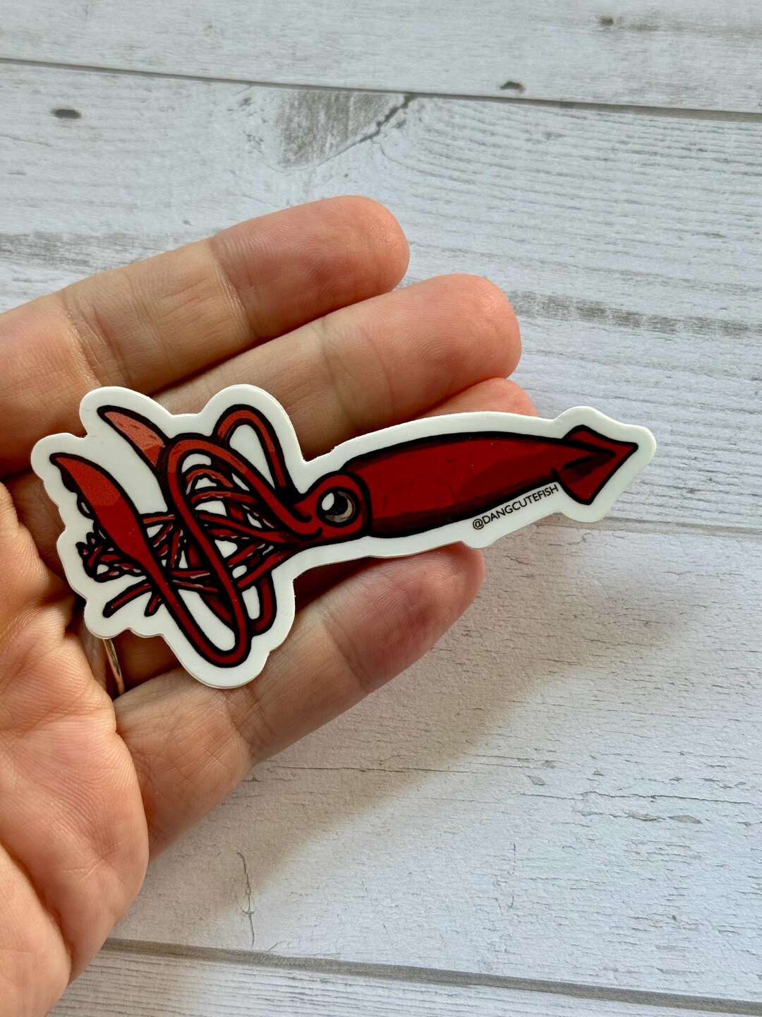 Giant Squid Sticker, Cephalopod Sticker, Gift - Etsy