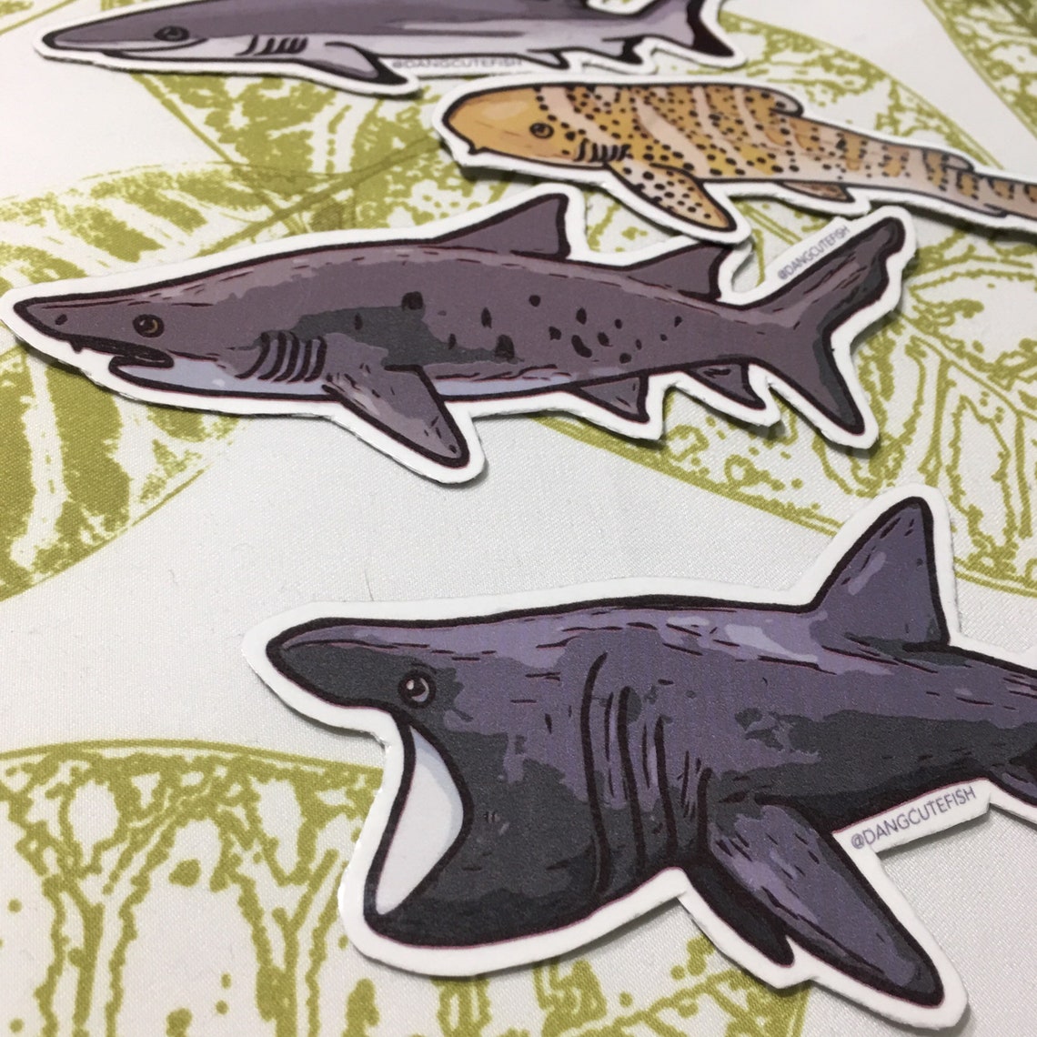 Magnet Set Big Sharks Set 1. Sand Tiger Shark Basking | Etsy