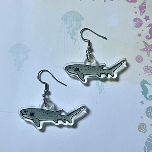Sevengill Shark Earrings - Elasmobranch Earrings, Aquarium Jewelry ...