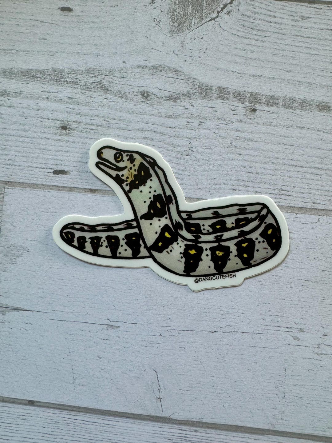 Snowflake Moray Eel Sticker - Great Gift for an Aquarist, Ocean Lover ...