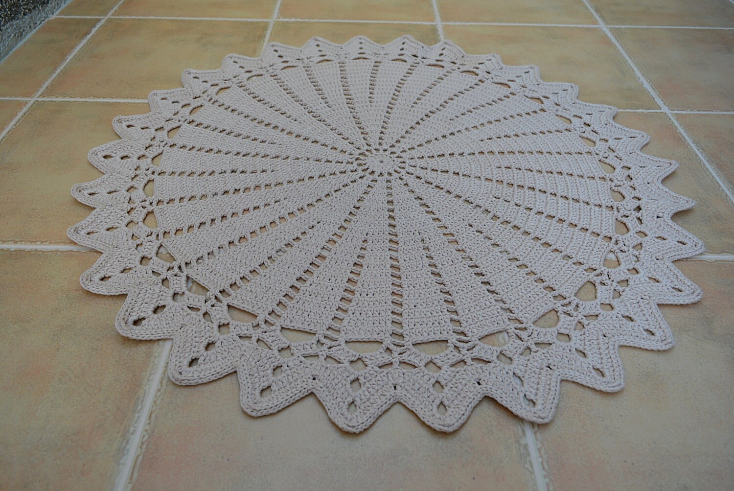 Crochet Rug Crochet Round Rug Crochet Cotton Rug Doily - Etsy