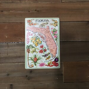Florida Map Sign - Photo on Wood - Etsy