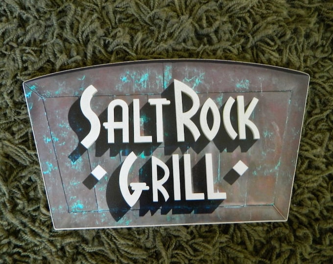 Salt Rock Grill Sign Photo on Wood - Etsy