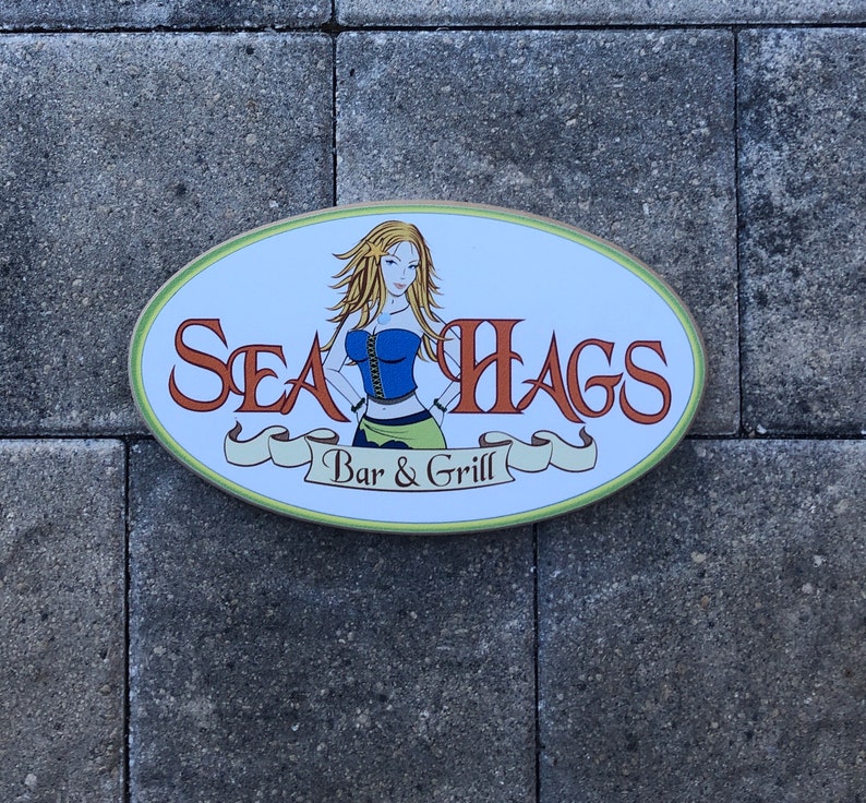 Sea Hags Bar and Grill Sign Photo on Wood - Etsy