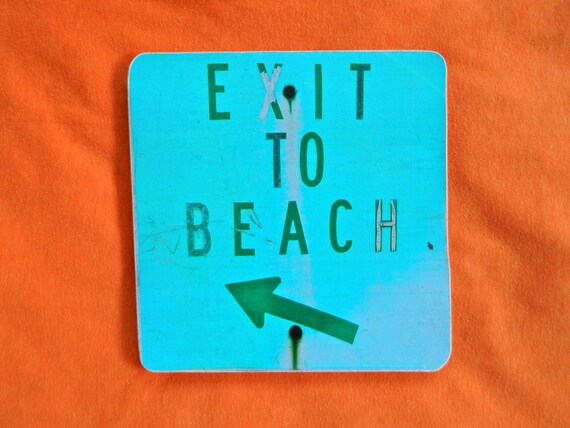 Exit to Beach Sign Photo on Wood | Etsy
