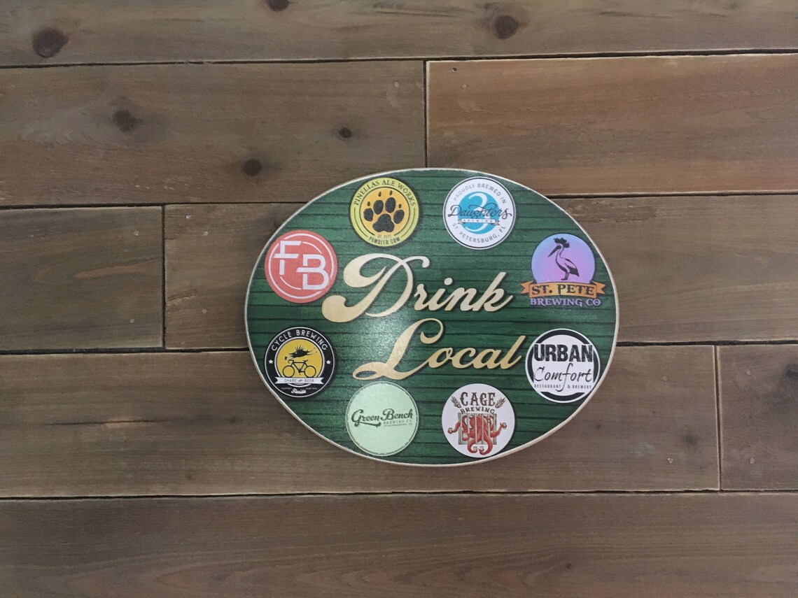 Drink Local Sign Photo on Wood - Etsy