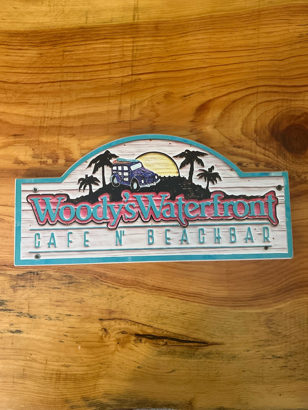 Woody's Waterfront Cafe Sign - Photo on Wood - Etsy