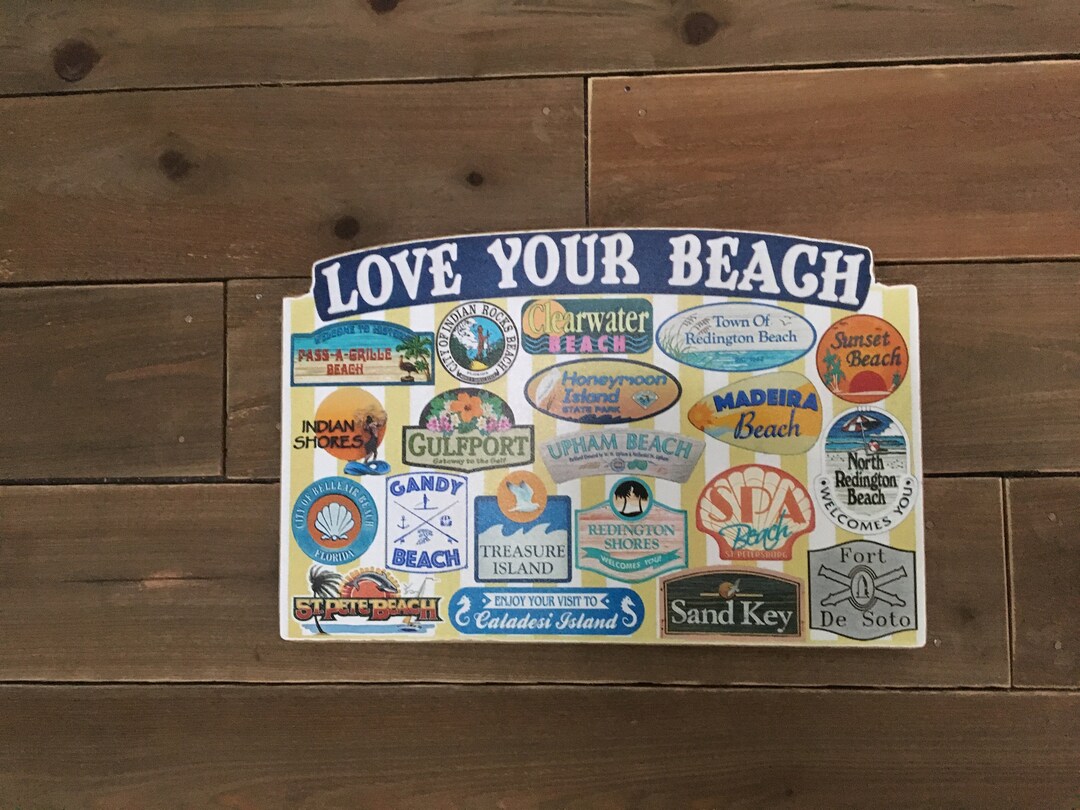 Love Your Beach Sign - Photo on Wood - Etsy