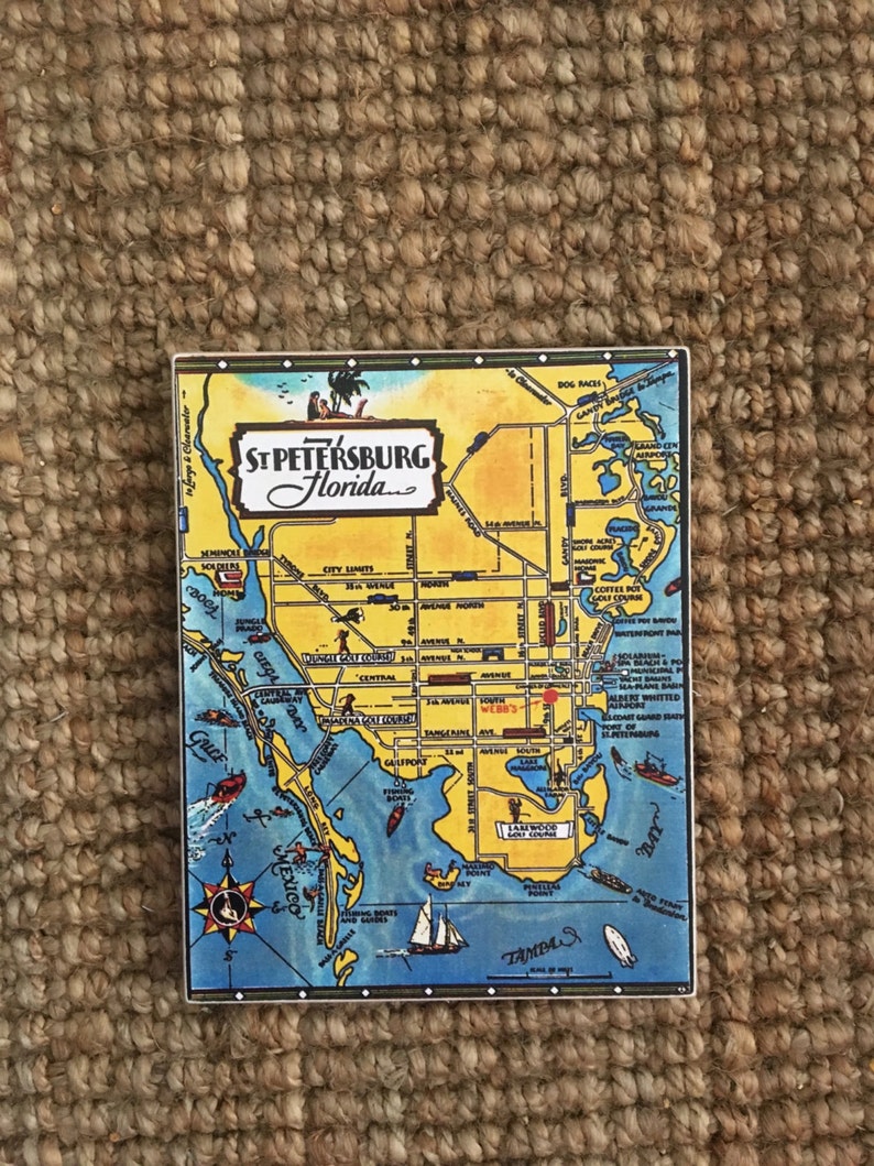 Map of St. Petersburg Sign Photo on Wood - Etsy