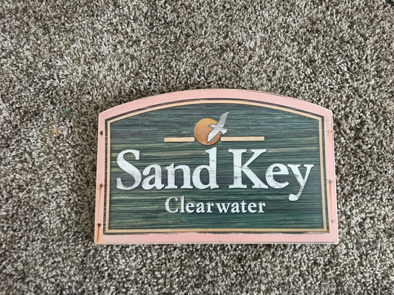 Sand Key Sign Photo on Wood | Etsy