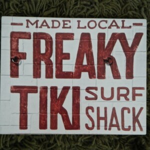 Freaky Tiki Surf Shack Sign Photo on Wood - Etsy