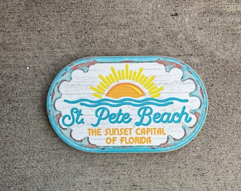 City of St. Pete Manhole Sign Photo on Wood - Etsy