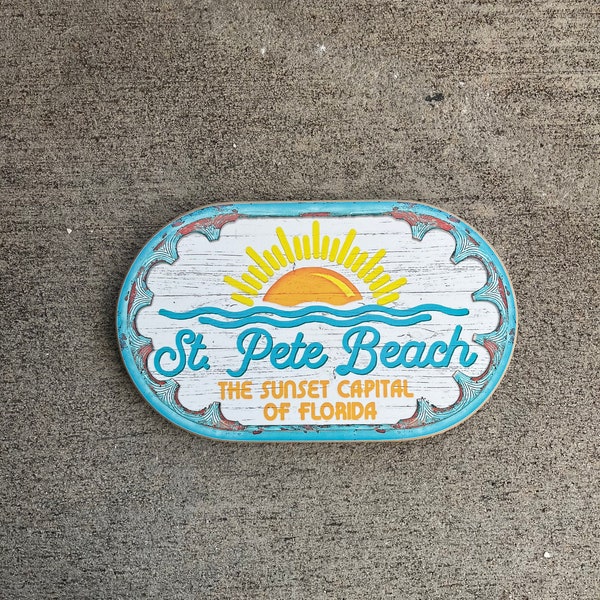 St Pete Beach Sign - Etsy