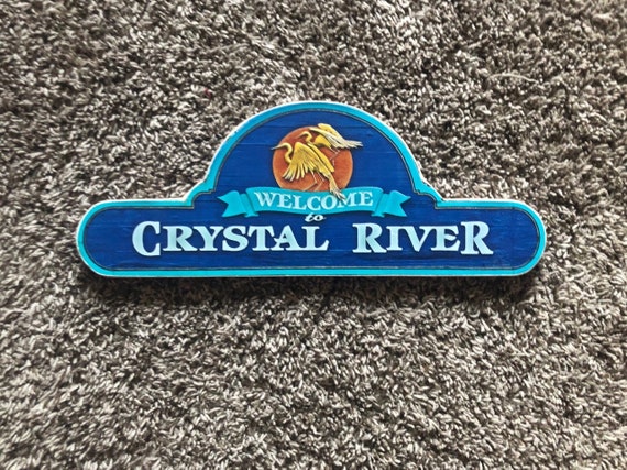 Crystal River Sign Photo on Wood | Etsy
