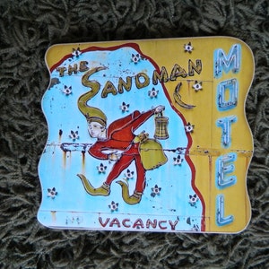 The Sandman Hotel Sign - Photo on Wood - Etsy
