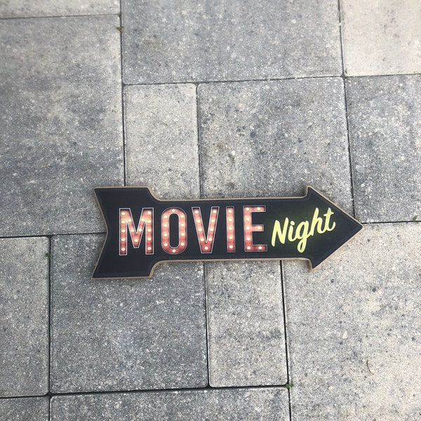 Movie Night Sign - Etsy