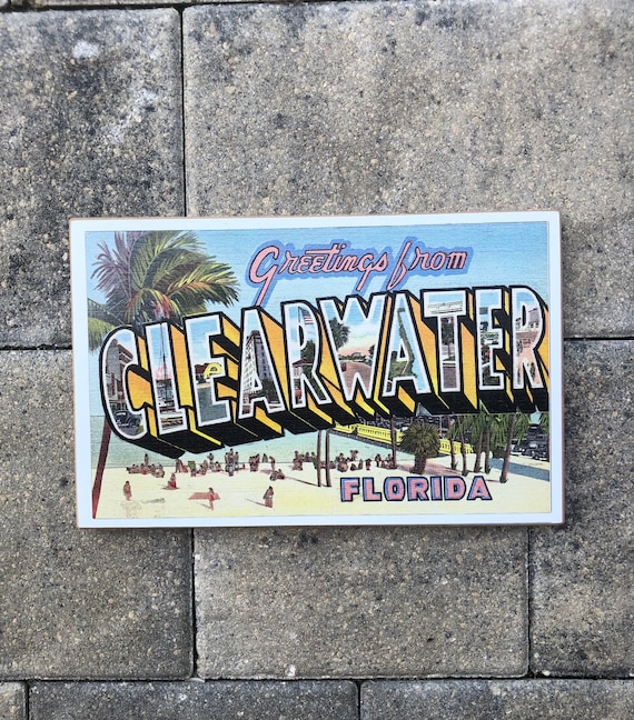 Greetings From Clearwater Sign Photo on Wood - Etsy