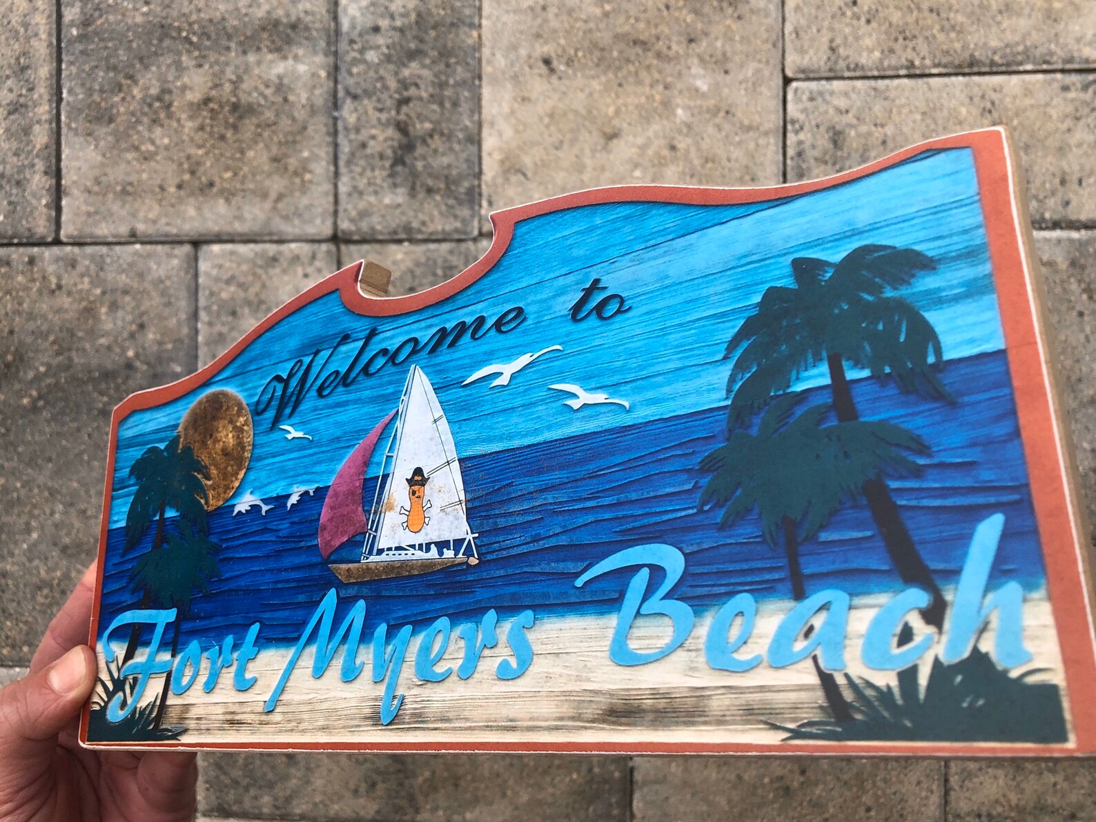 Welcome to Fort Myers Beach Sign Photo on Wood | Etsy